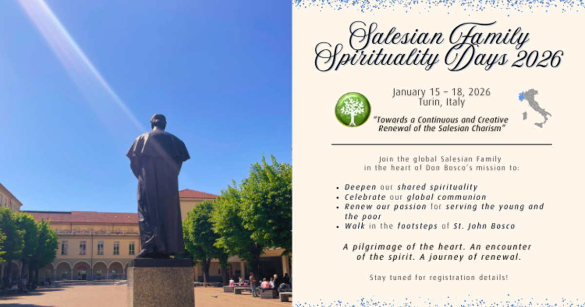 Save the Date for the Salesian Family Spirituality Days 2026 ...